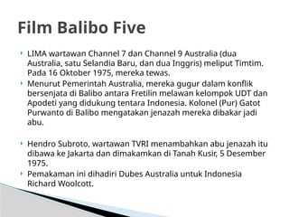 CATATAN SEJARAH TIMOR TIMUR DI INDONESIA | PPTX