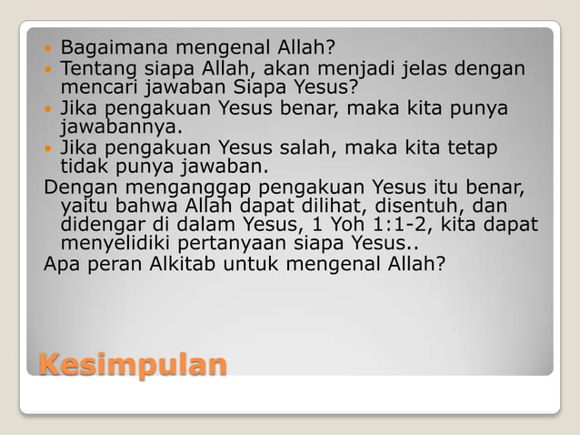 Bagaimana mengenal allah | PPT