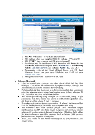 Bagaimana menjadi ahlul qur'an | PDF