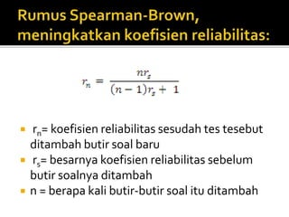 Bagaimana perkiraan, interpretasikan, dan meningkatkan reliabilitas | PPTX