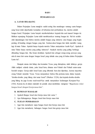 Bagaimana relasi umat israel dgn gereja masa kini | PDF