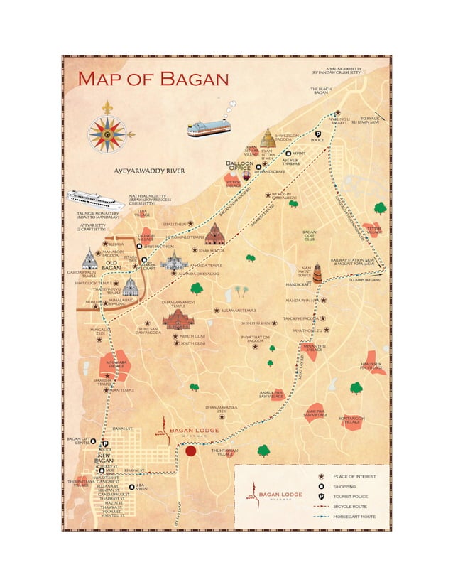 Bagan Map and Direction to Bagan Lodge | PDF
