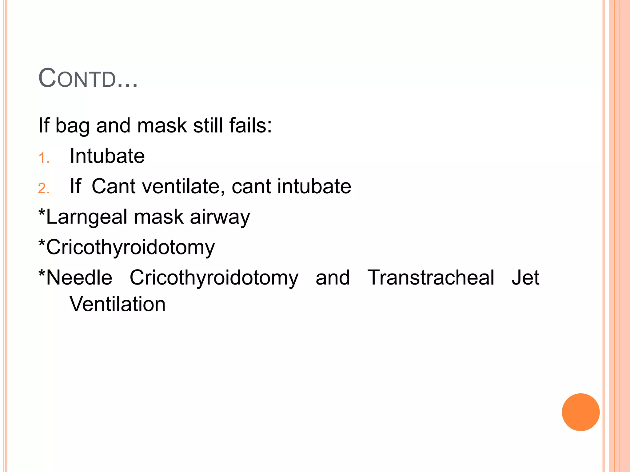 Bag and mask Ventilation | PPTX