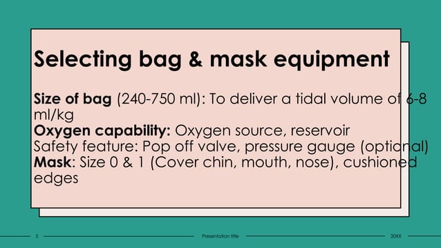 BAG AND MASK VENTILATION................... | PPT