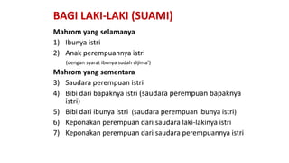 Bagan Mahrom, islamic, religion, susunan mahrom dan tidak mahrom bagi ...