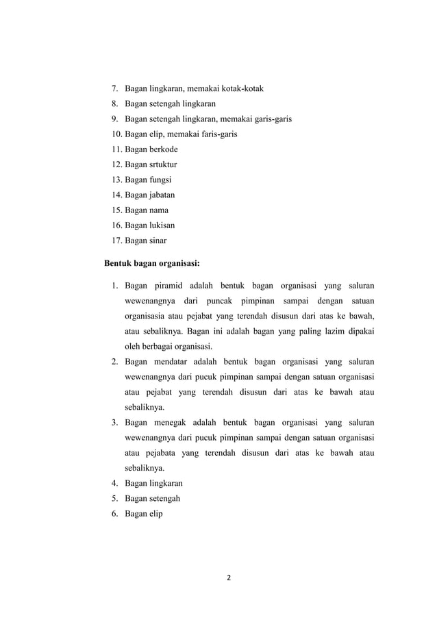 Bagan organisasi | DOCX