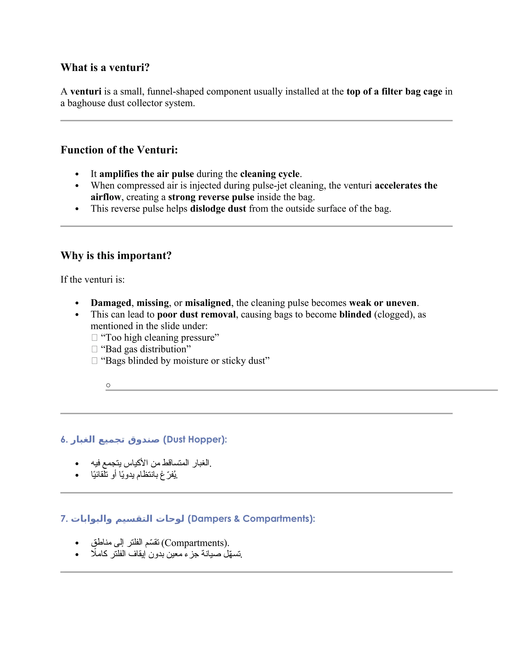 bag filter in cement industry and its maintenance. | DOCX