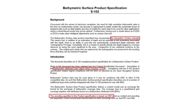 Bathymetric Attributed Grid (BAG) format | PPT