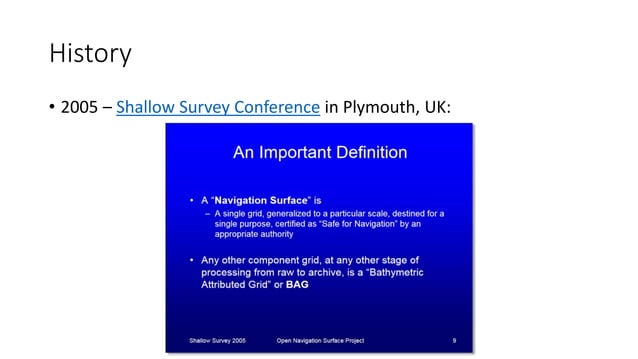 Bathymetric Attributed Grid (BAG) format | PPT