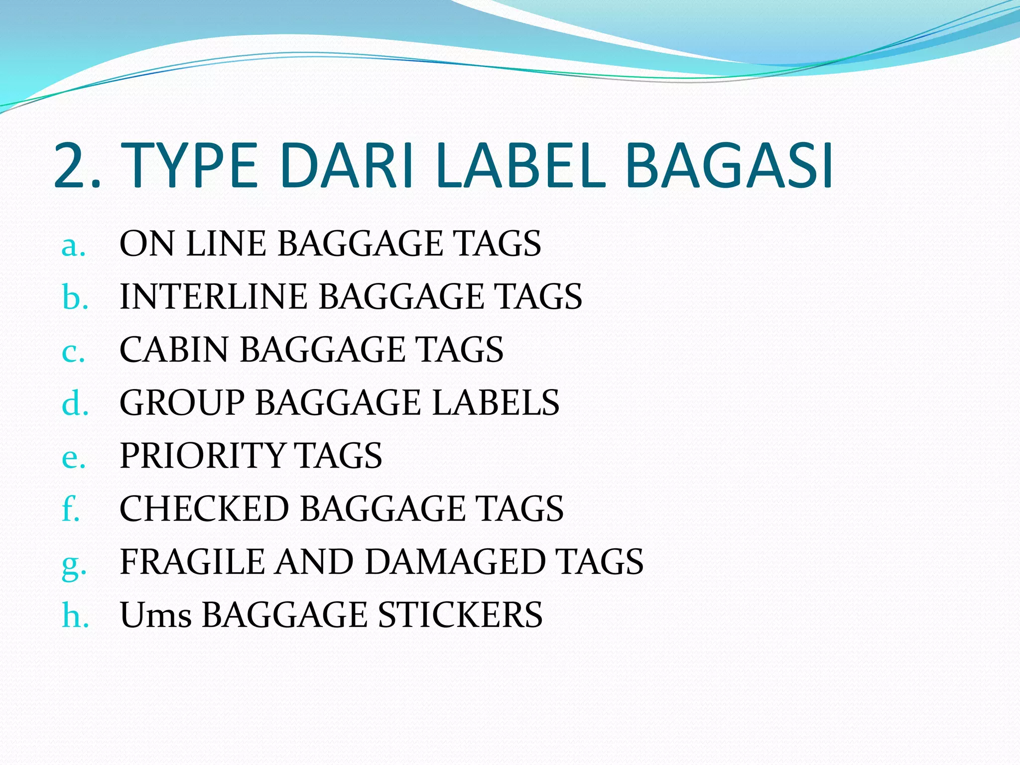 Baggage labels | PPTX