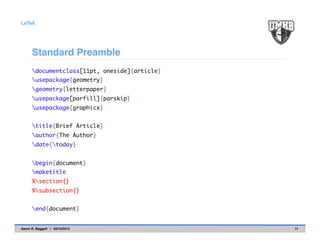 Integrating R, knitr, and LaTeX via RStudio | PDF