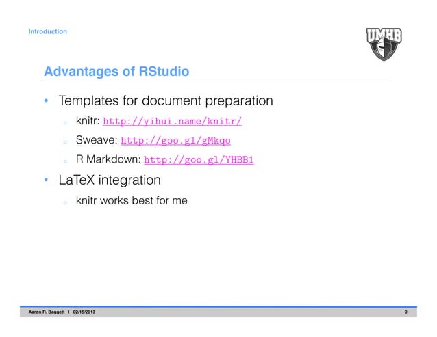 Integrating R, knitr, and LaTeX via RStudio | PDF
