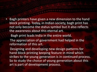 HISTORY OF DESIGN & FASHION “BAGH PRINTS” | PPTX