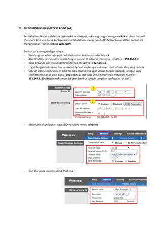 Bagian 1 setting dasar rb750 untuk lan & hotspot | PDF