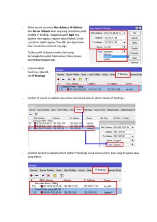 Bagian 1 setting dasar rb750 untuk lan & hotspot | PDF