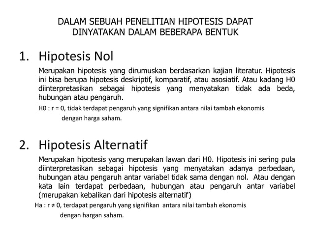 bagian 2 pengujian hipotesis deskriptif 1 sampel | PPTX