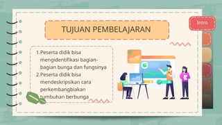 PPT materi tentang Bagian-bagian bunga dan fungsinya kelas IV Fase B | PPTX