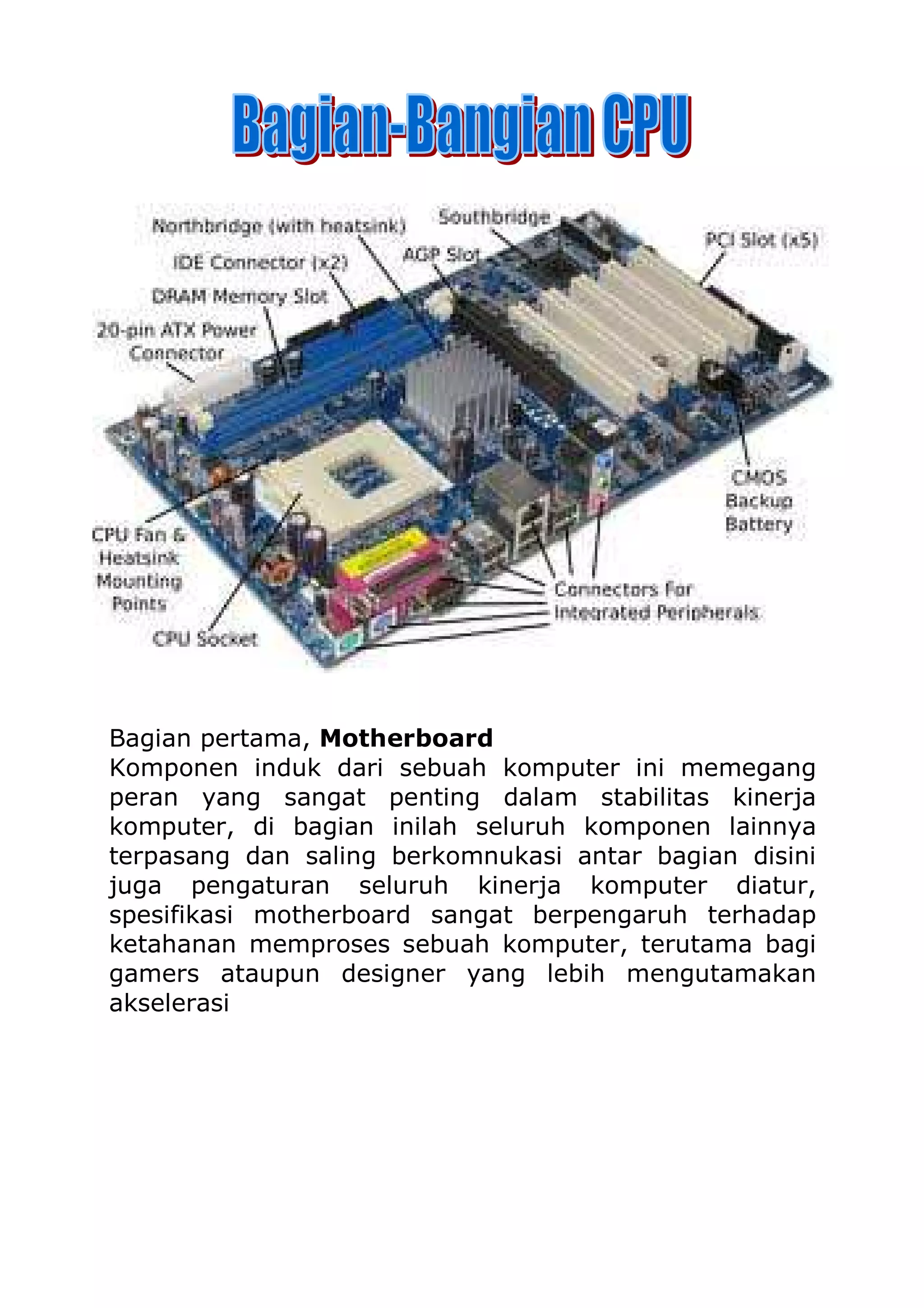 Bagian bagian cpu komputer | PDF
