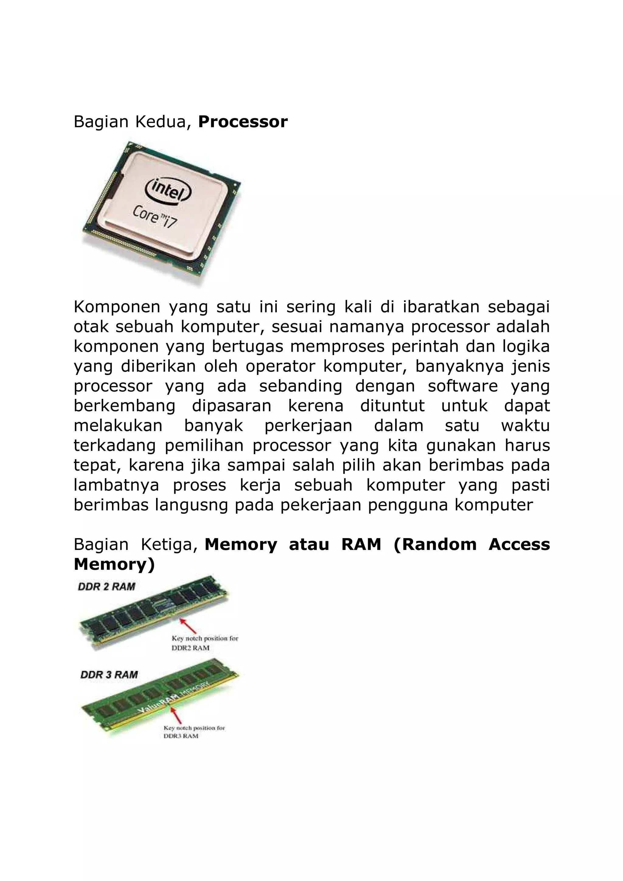 Bagian bagian cpu komputer | PDF