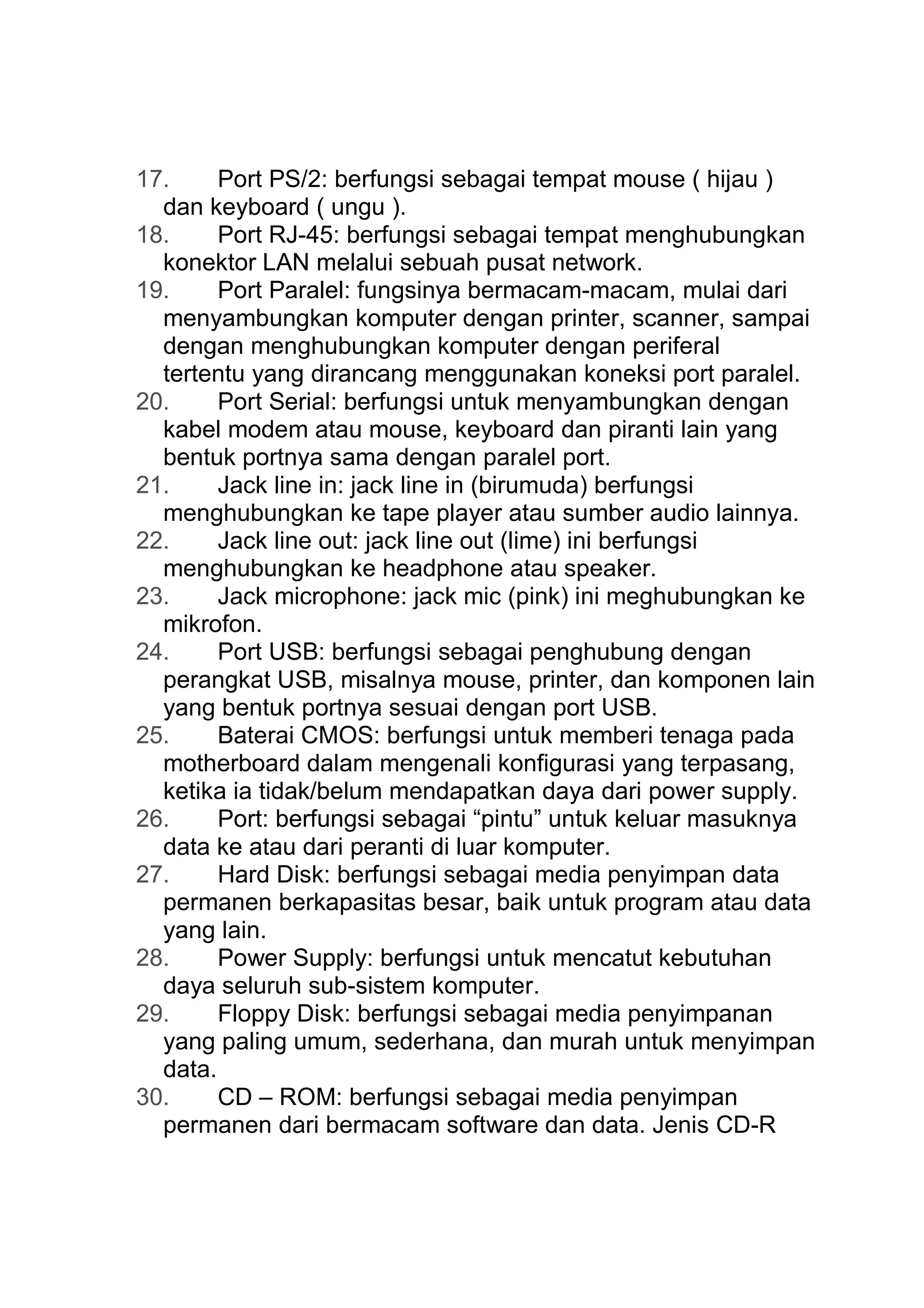 Bagian bagian cpu komputer | PDF