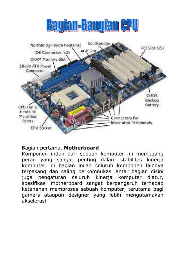 Bagian bagian cpu komputer | PDF