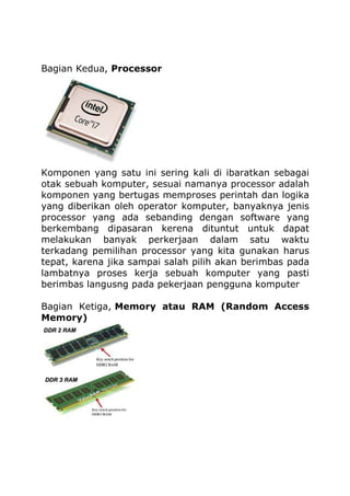 Bagian bagian cpu komputer | PDF