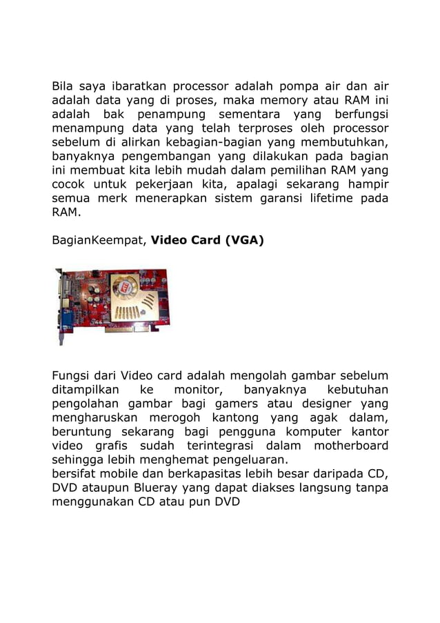 Bagian bagian cpu komputer | PDF