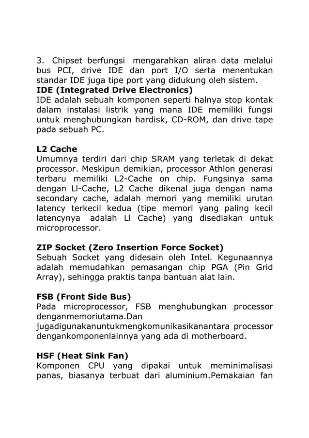 Bagian bagian cpu komputer | PDF