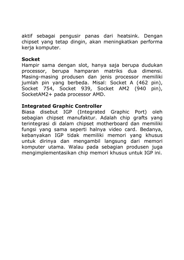 Bagian bagian cpu komputer | PDF