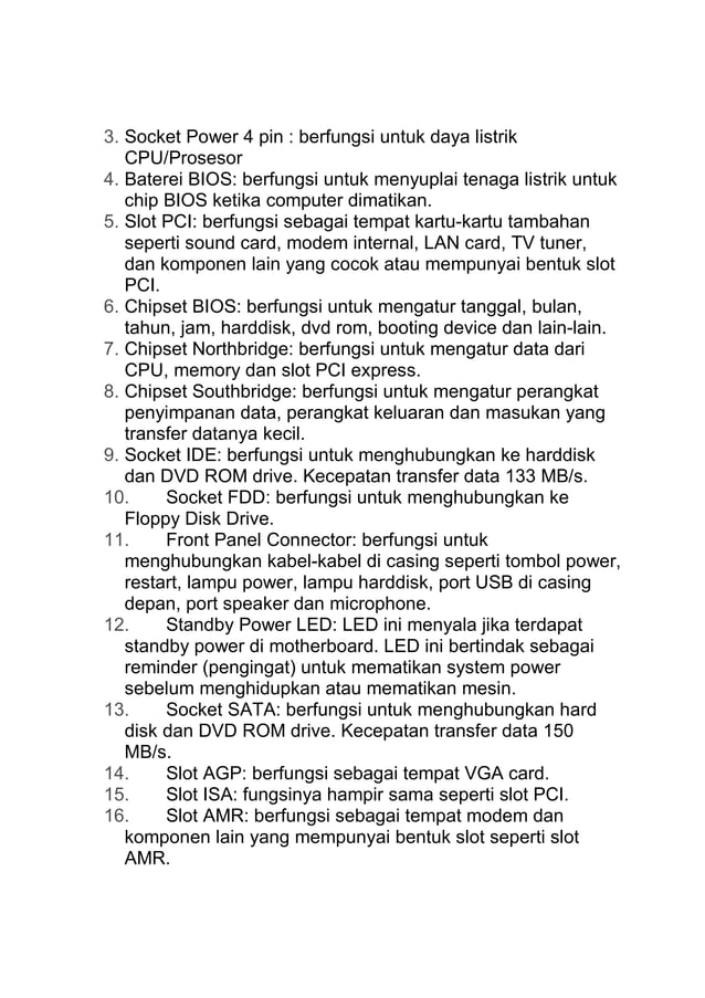 Bagian bagian cpu komputer | PDF