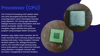 Bagian bagian komputer | PPTX