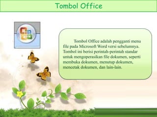Bagian bagian lembar kerja microsoft word | PPTX