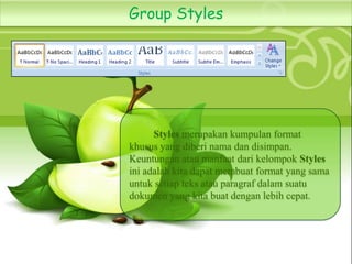 Bagian bagian lembar kerja microsoft word | PPTX