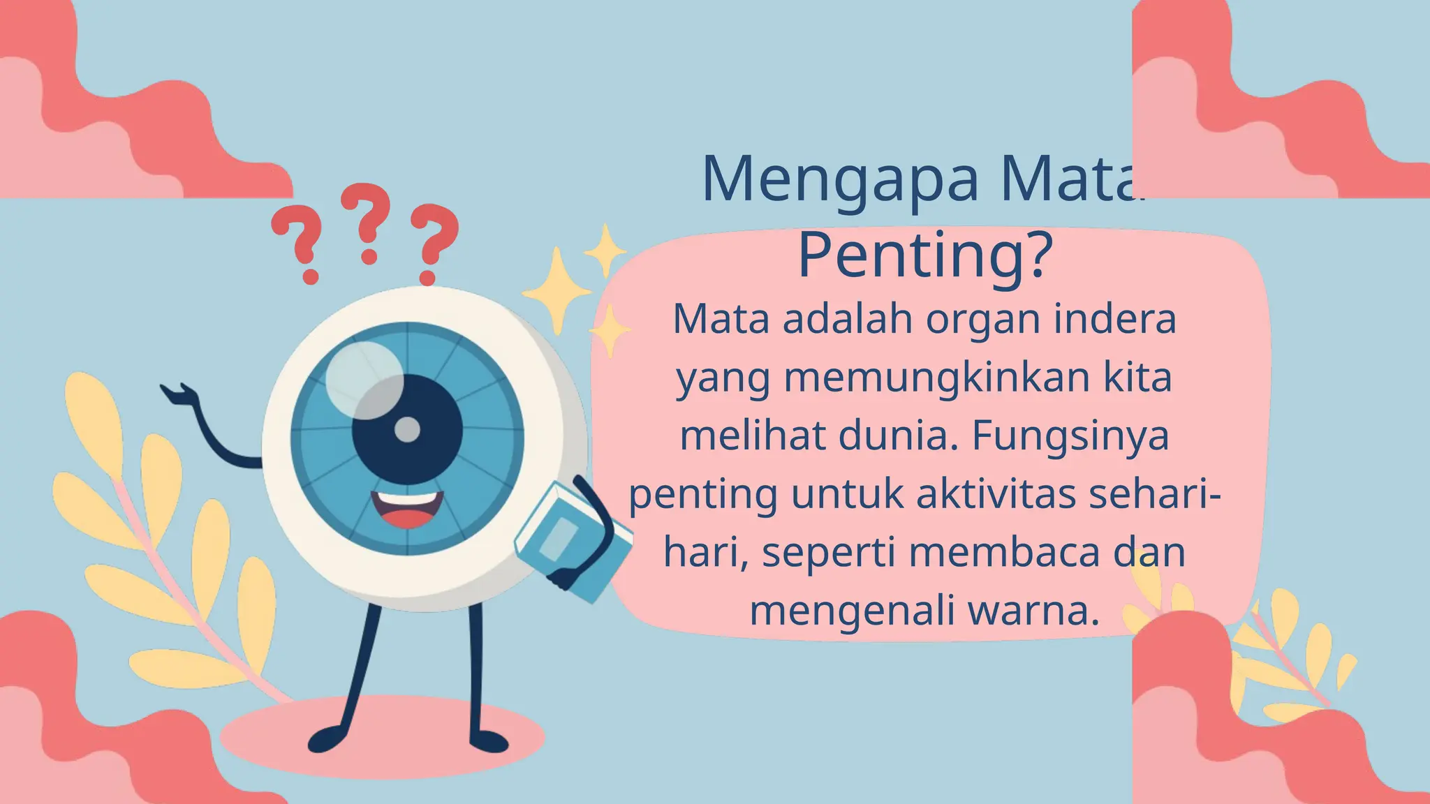 Bagian-bagian pada Mata Presentasi Pendidikan Biru dan Merah Muda ...