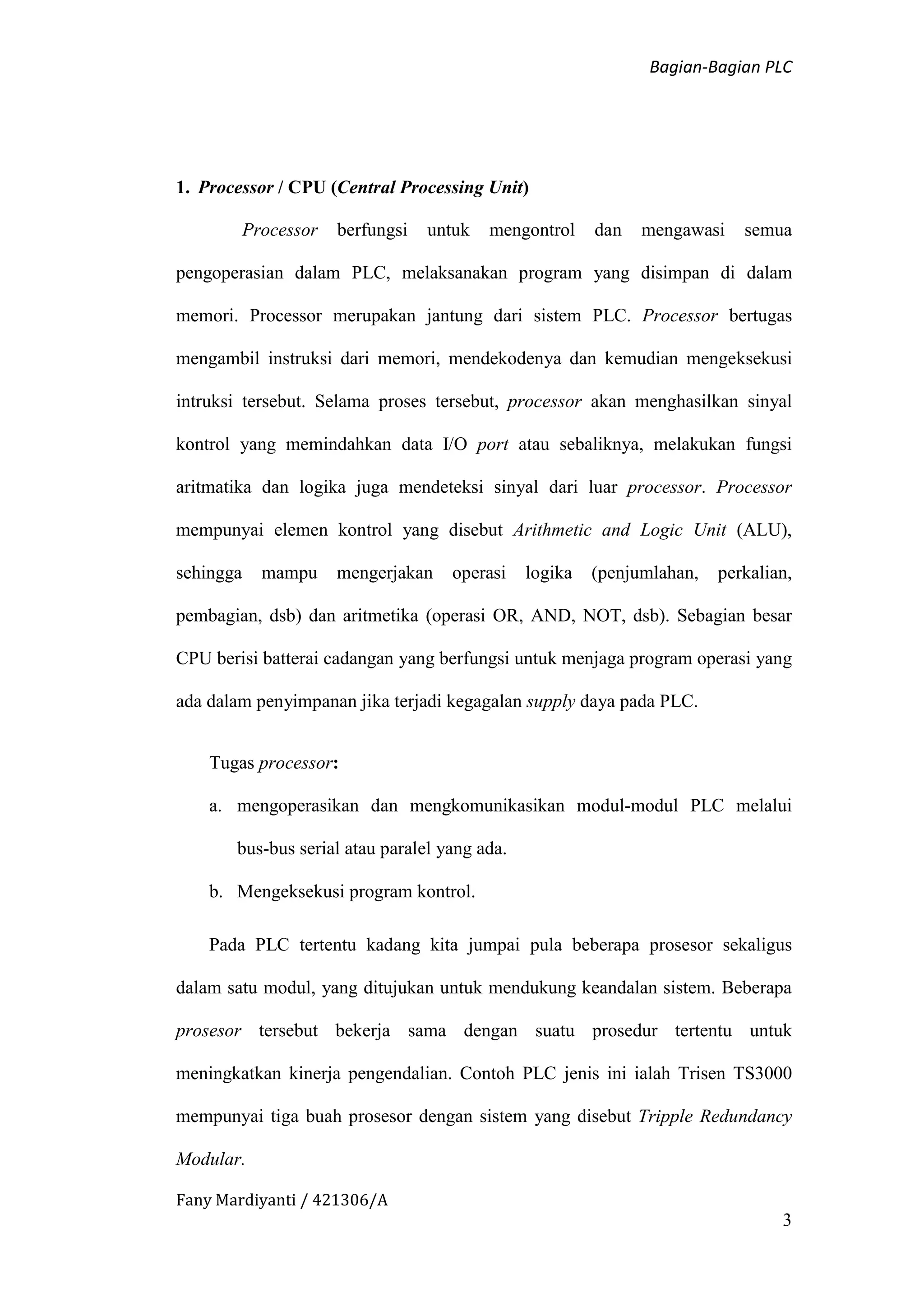 Bagian bagian plc | PDF