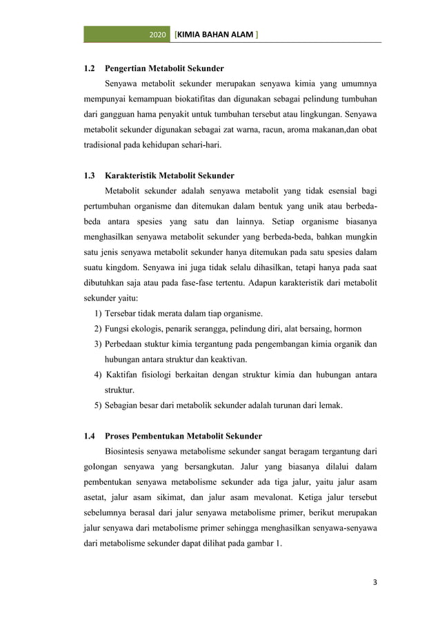 Bagian 1 metabolit sekunder | PDF