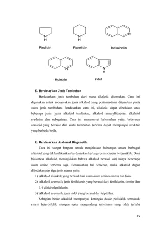 Bagian 2 klasifikasi alkaloid | PDF