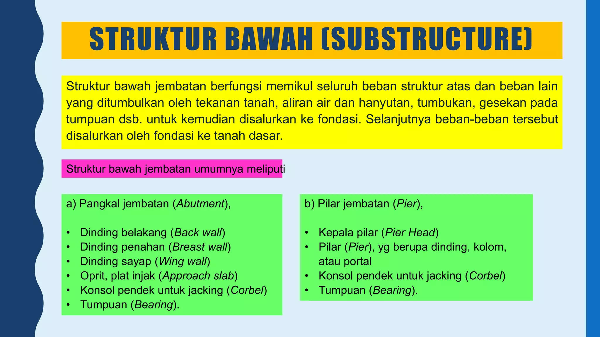 Bagian bagian jembatan bentang panjang | PPTX