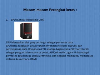 bagian bagian komputer | PPTX
