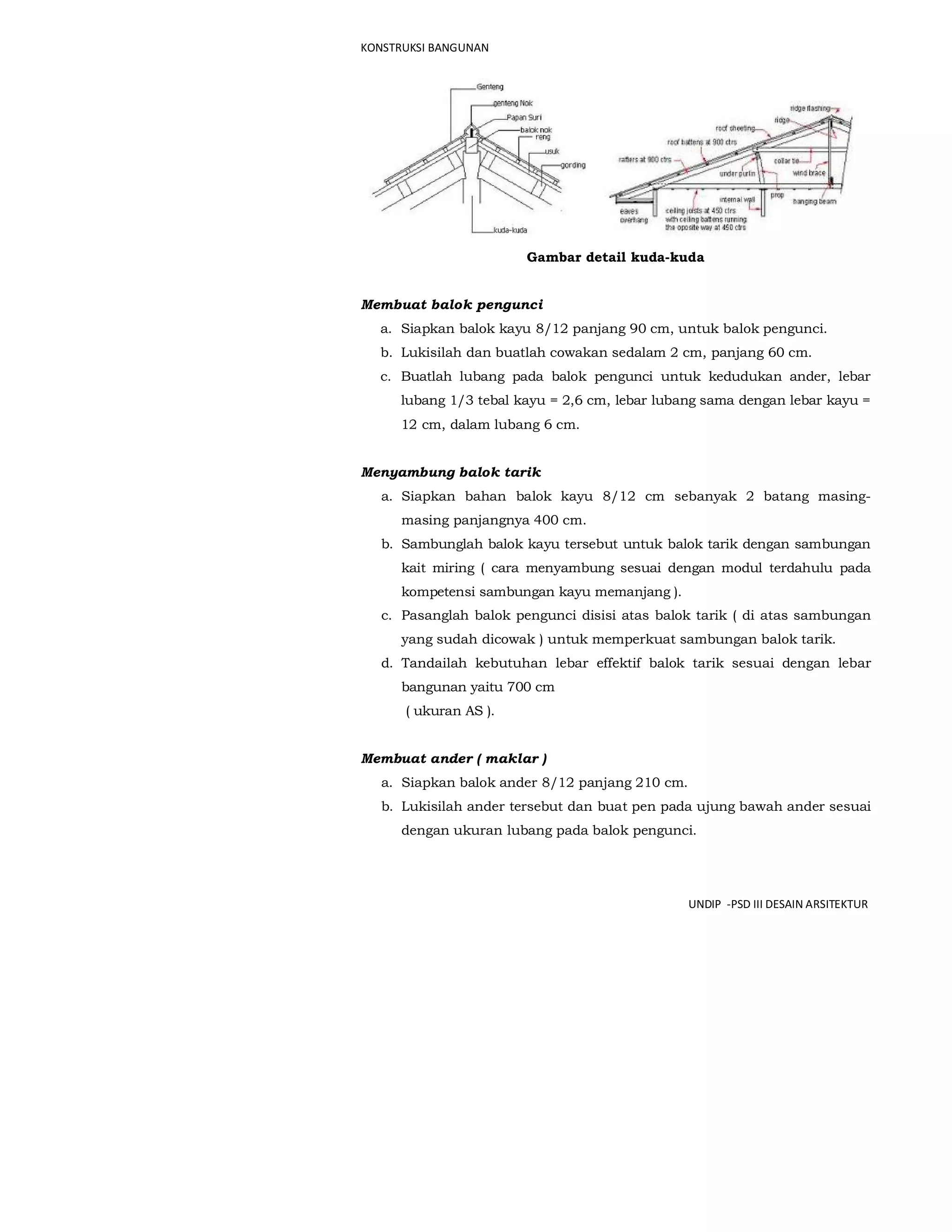 Bagian bagian konstruksi_atap | PDF