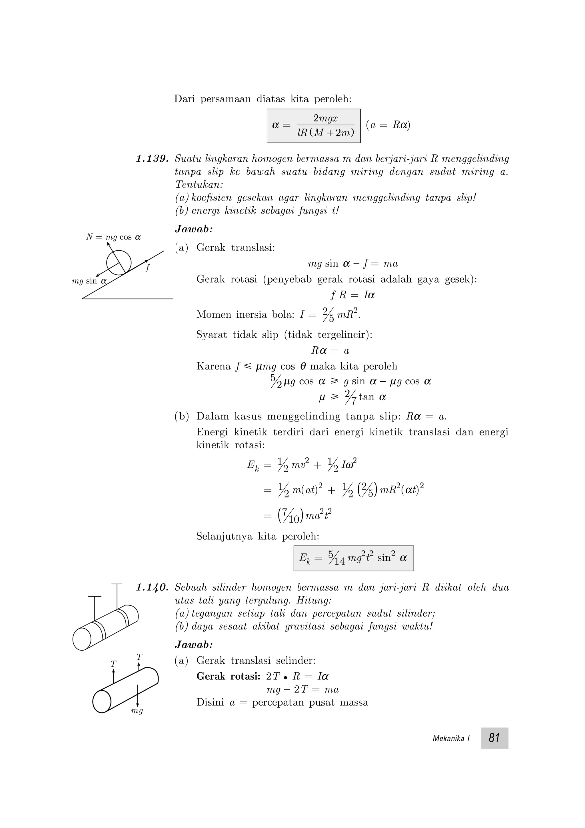 Soal Jawab Fisika Mekanika Bagian E | PDF