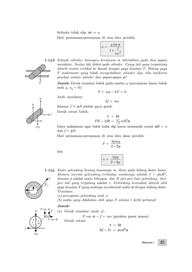 Soal Jawab Fisika Mekanika Bagian E | PDF