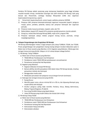 Bagian II Program Pemerintah PIK-Remaja | PDF