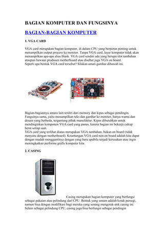 Bagian komputer dan fungsinya | PDF