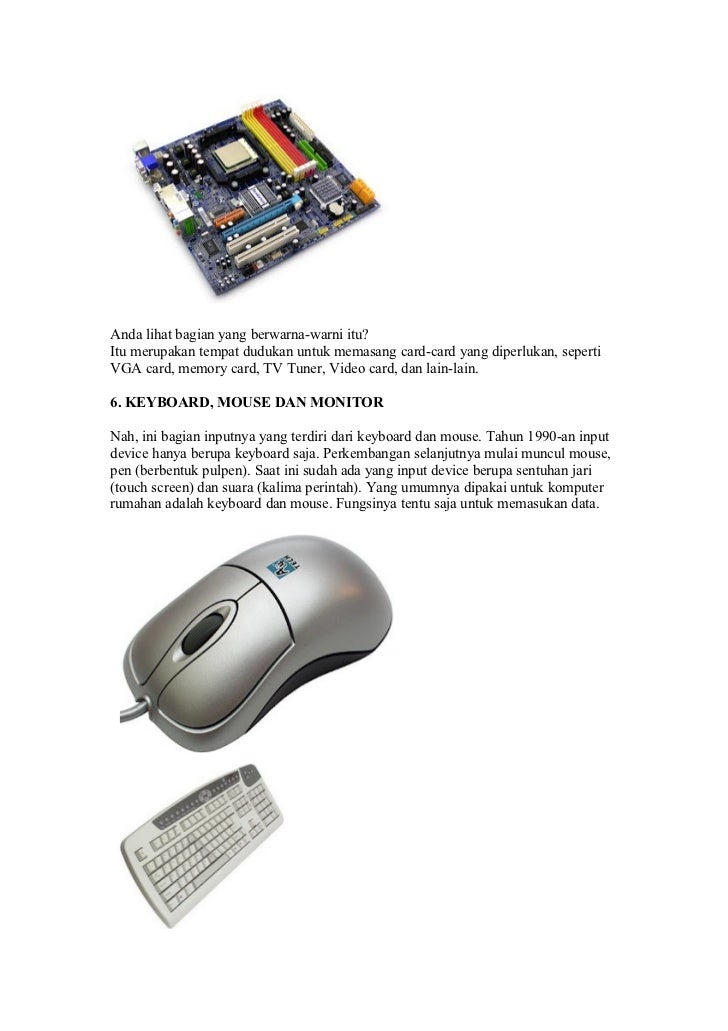 Bagian komputer dan fungsinya