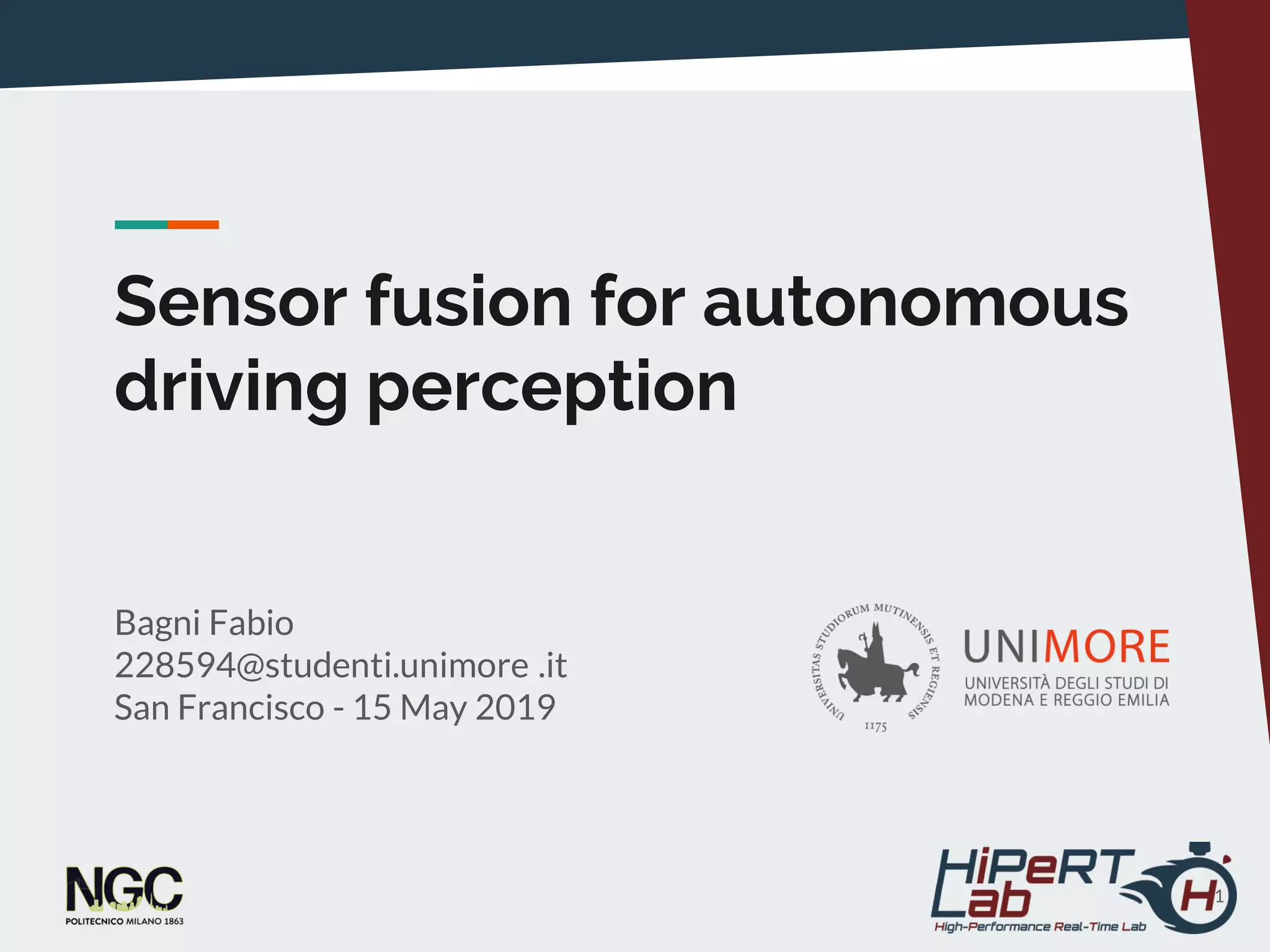 Sensor Fusion Of Lidar And Camera For Real Time Object Detection Talk Version Pdf