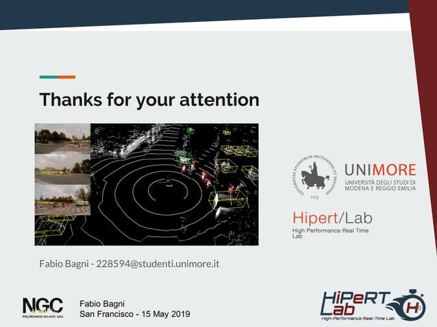Sensor fusion of LiDAR and Camera for real time object detection - talk version | PDF