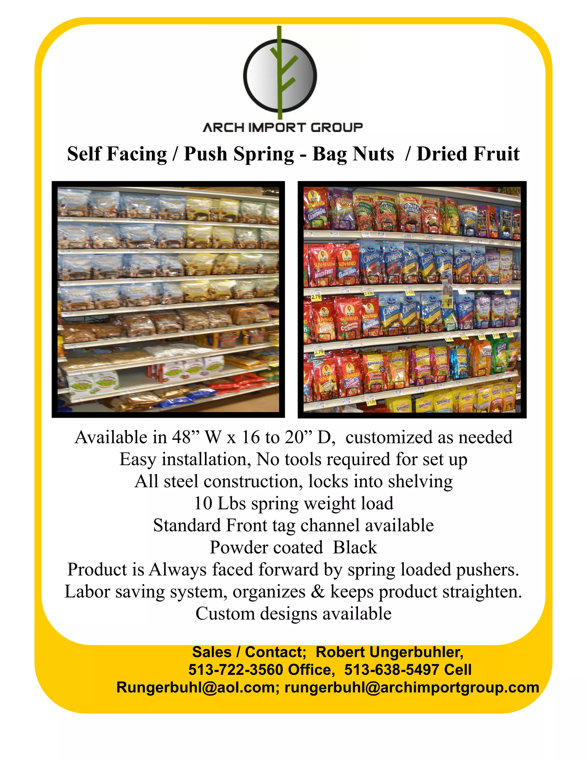 Bag nuts spring load pushers | PDF