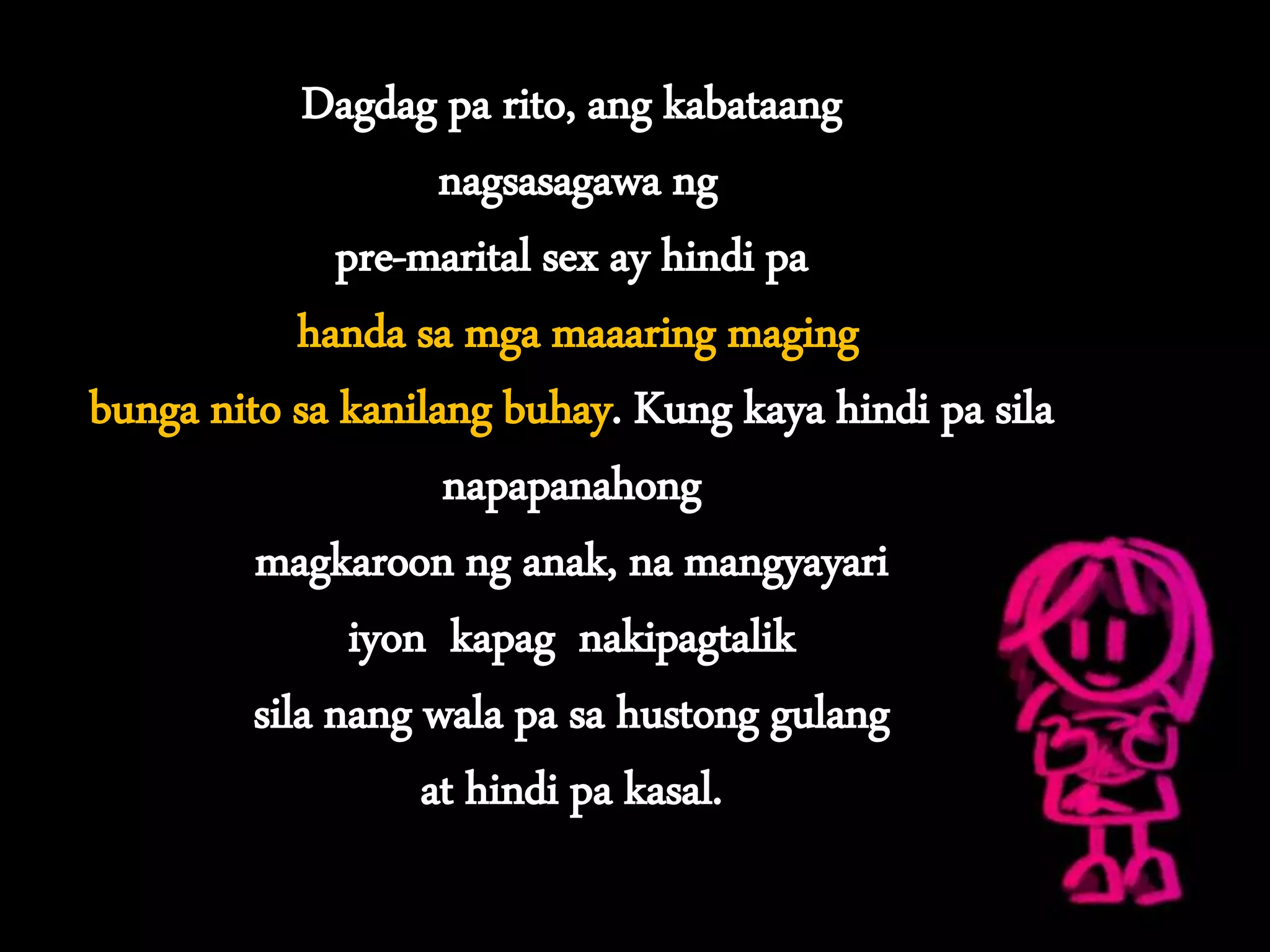 Pre Marital Sex Esp Grade 10 Pptx
