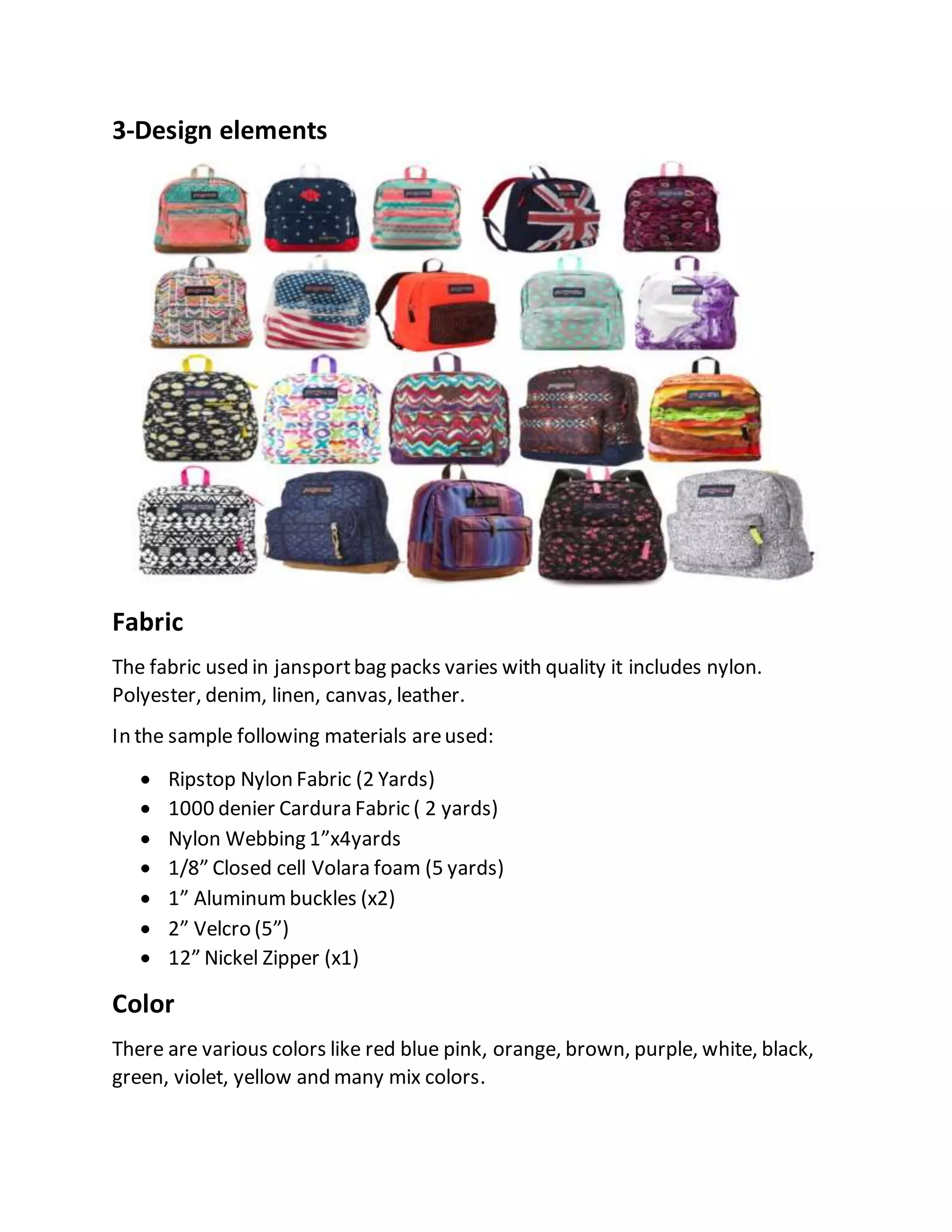 Jansport Backpacks Colors